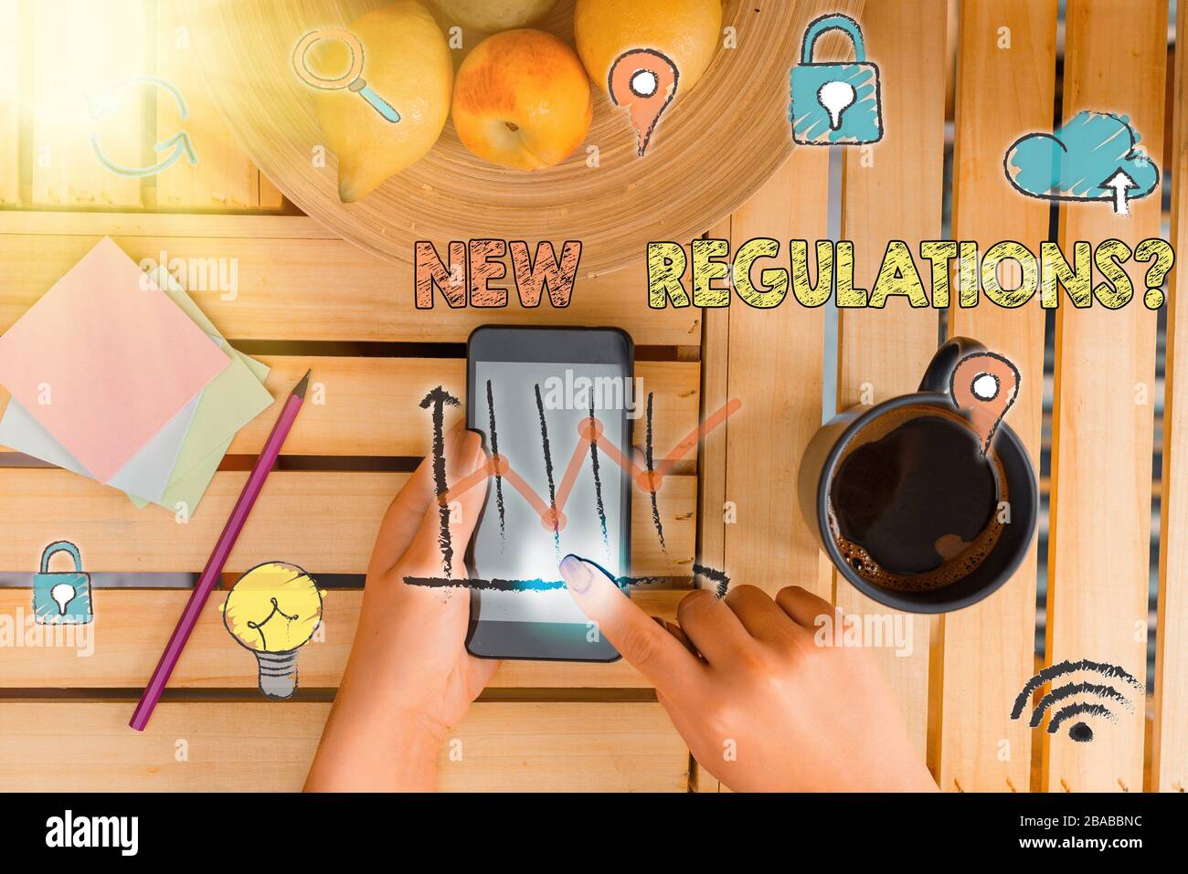 Text sign showing New Regulations Question. Business photo text rules ... Text sign showing New Regulations Question. Business photo text rules ...