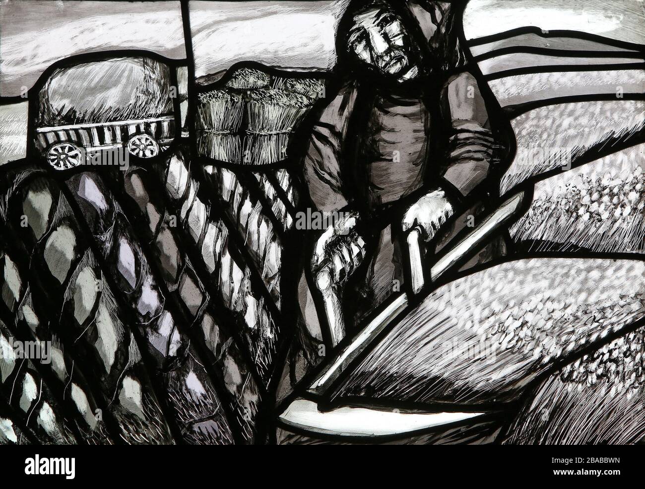 Stained glass by Sieger Koder at Holy Spirit Church in Ellwangen ...