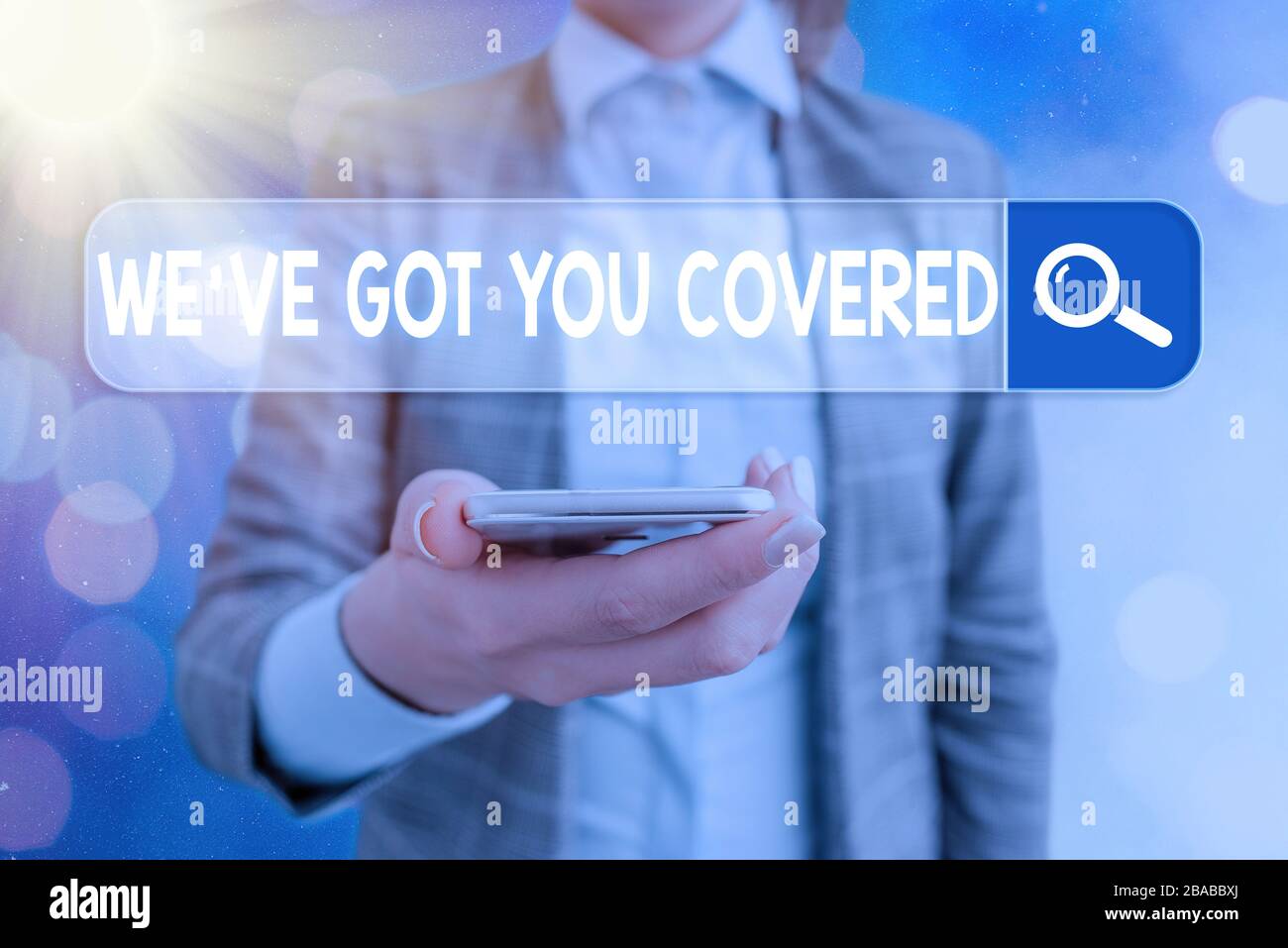 Conceptual hand writing showing We have Got You Covered. Concept ...