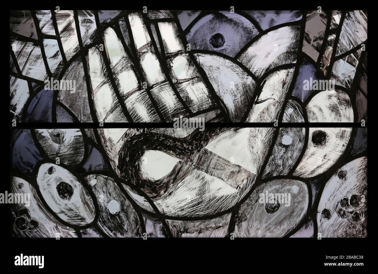 Creation and birth, detail of stained glass window by Sieger Koder in ...