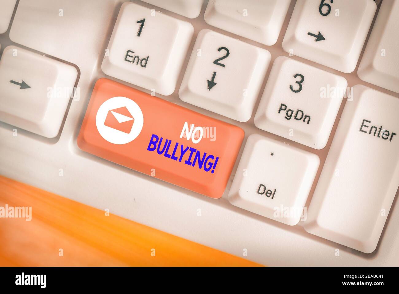 Text sign showing No Bullying. Business photo showcasing stop ...