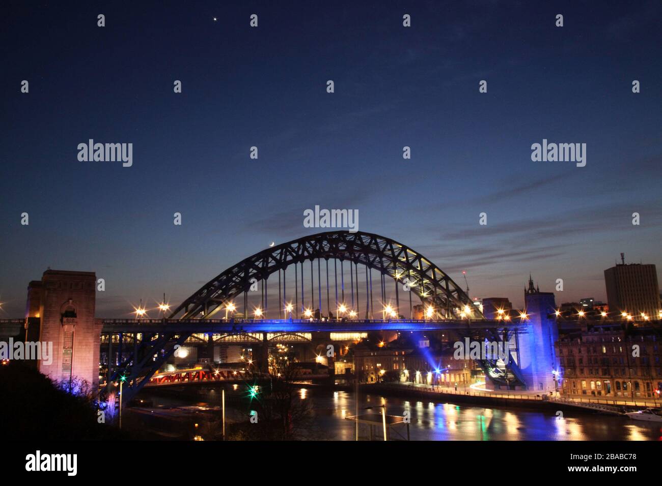 Newcastle upon Tyne, UK, 26th March 2020, North East Iconic landmark ...