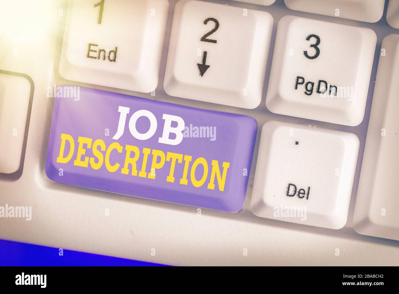 Text sign showing Job Description. Business photo text a formal account ...