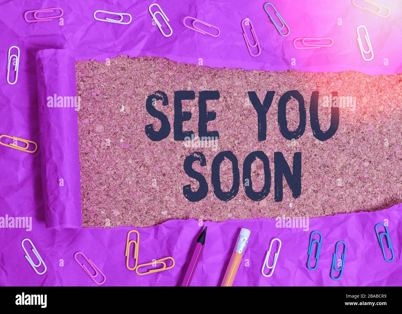 Word writing text See You Soon. Business photo showcasing used for ...