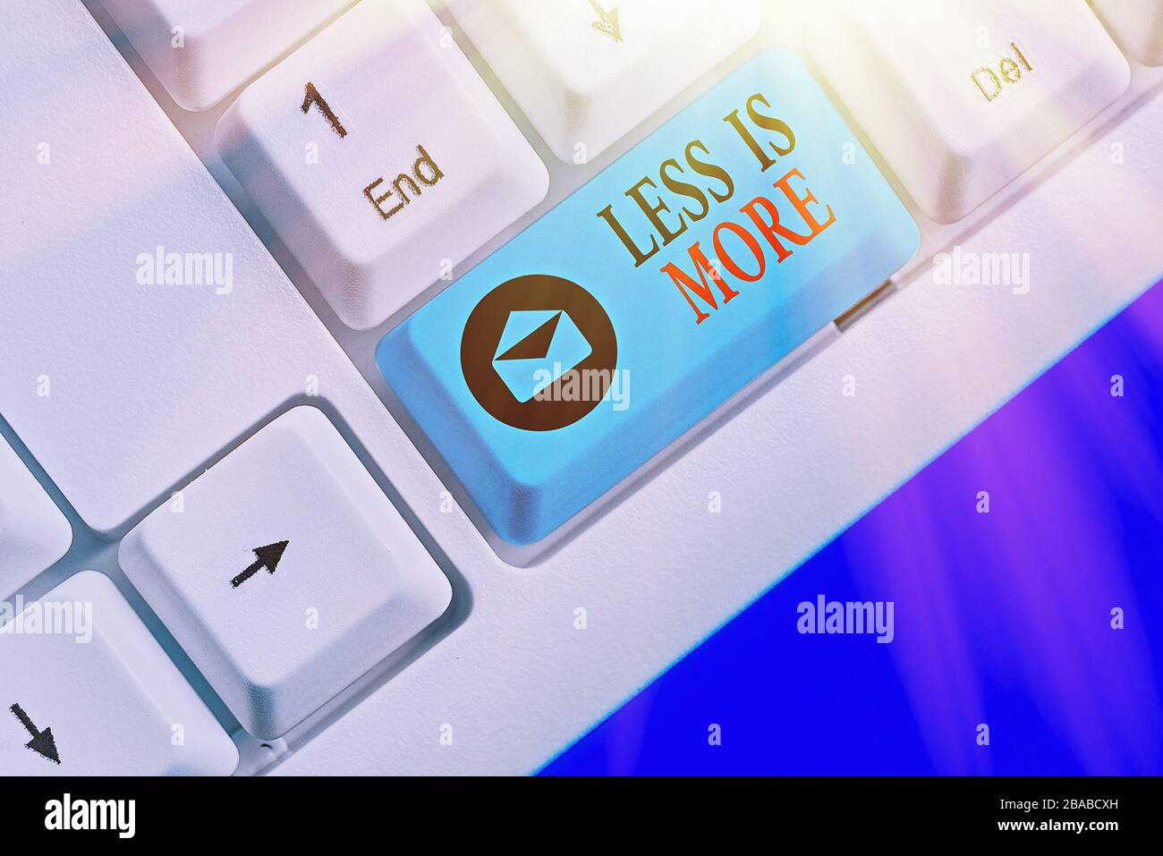 Handwriting text writing Less Is More. Conceptual photo used to express ...