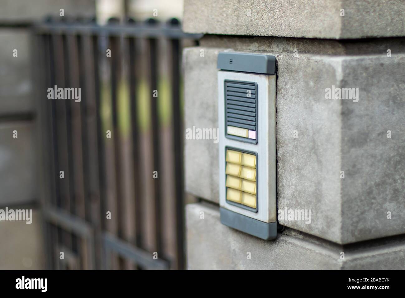 Intercom camera on stone wall hi-res stock photography and images - Alamy