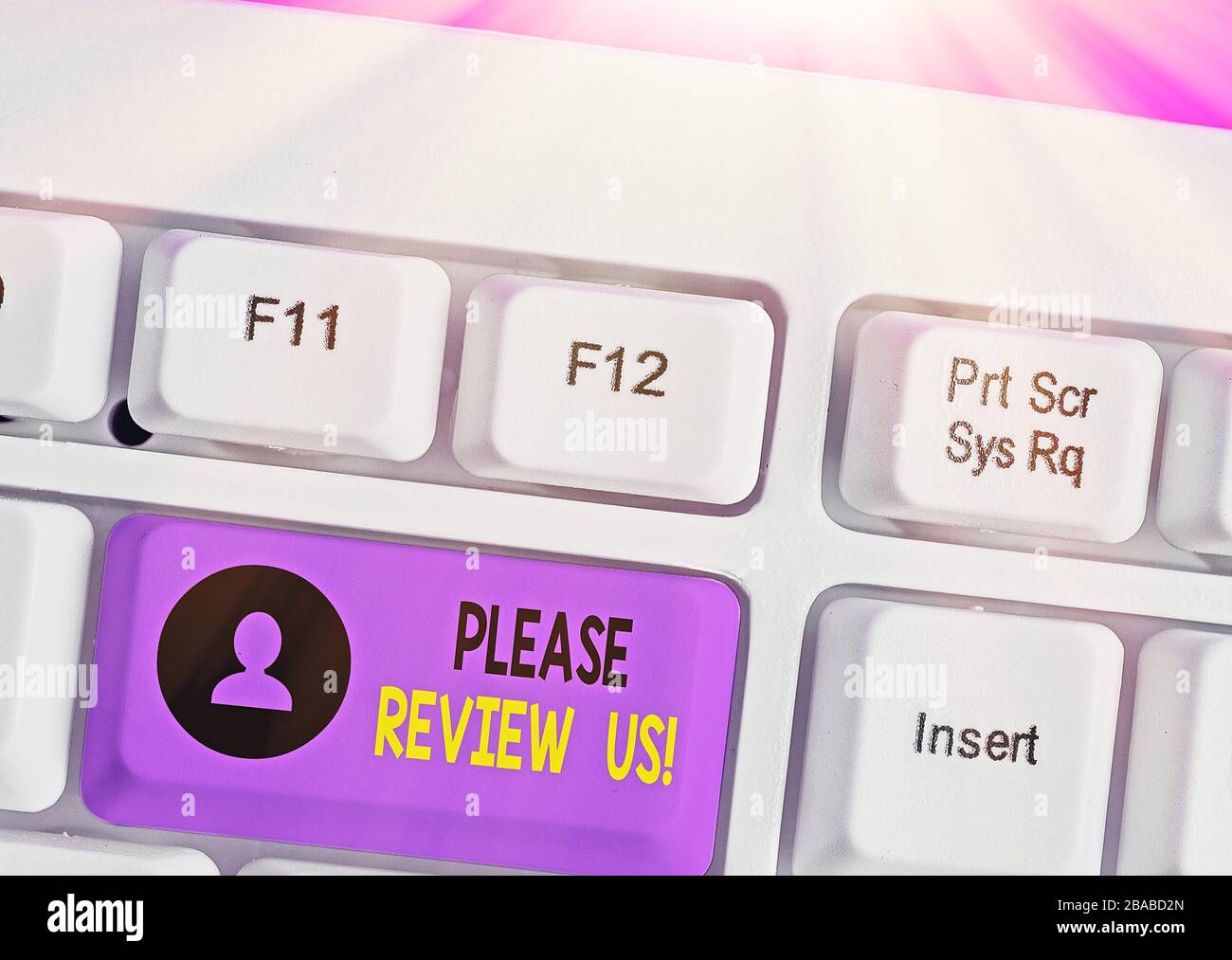 Text sign showing Please Review Us. Business photo showcasing situation ...