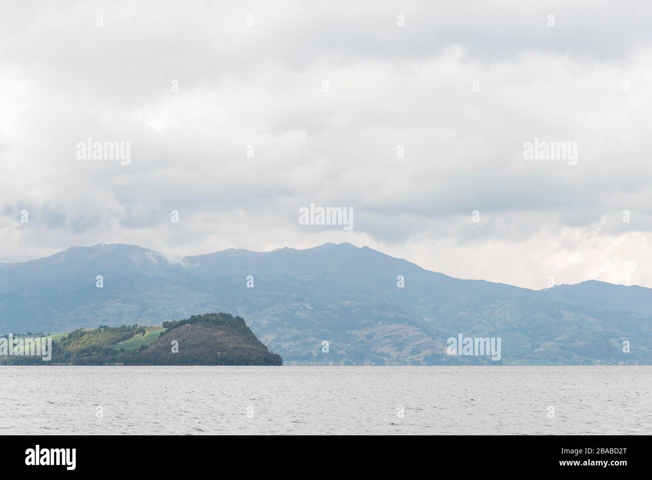 Aquitania, Boyaca / Colombia: April 9, 2018: landscape of Tota, the ...