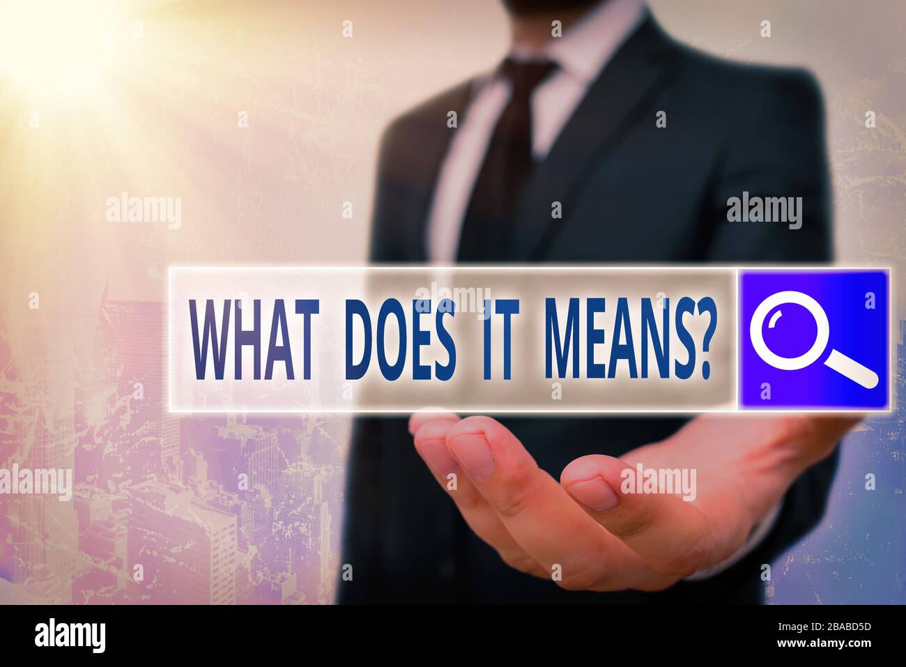 Conceptual hand writing showing What Does It Means Question. Concept ...