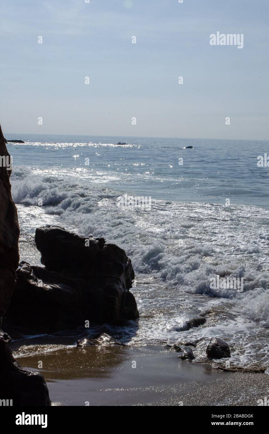 Laguna Nigel Pearl Beach Waves Ocean Beaches Surfside Stock Photo - Alamy