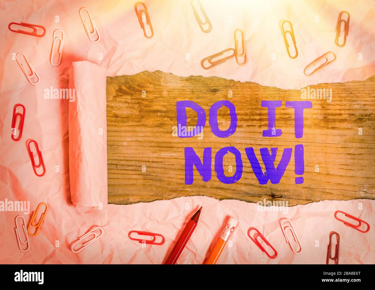 Text sign showing Do It Now. Business photo text not hesitate and start ...