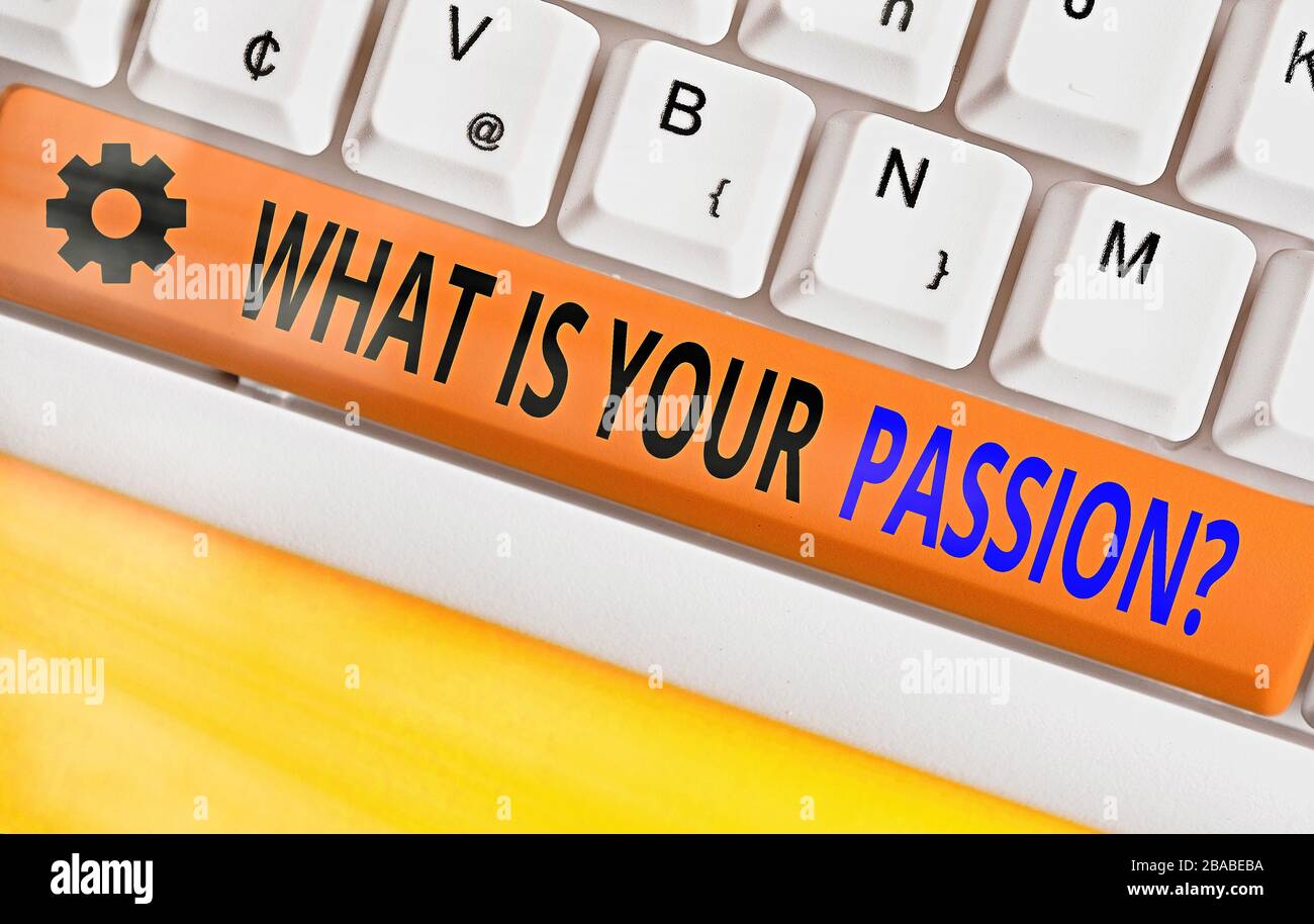 Handwriting text writing What Is Your Passion Question. Conceptual ...
