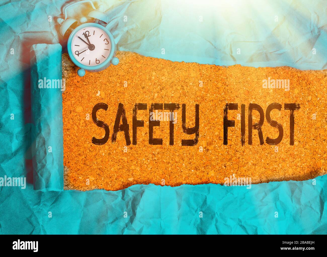 Handwriting text writing Safety First. Conceptual photo used to say ...