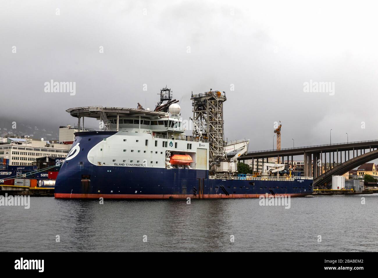 Offshore multi purpose RLWI vessel Island Constructor moored in the ...