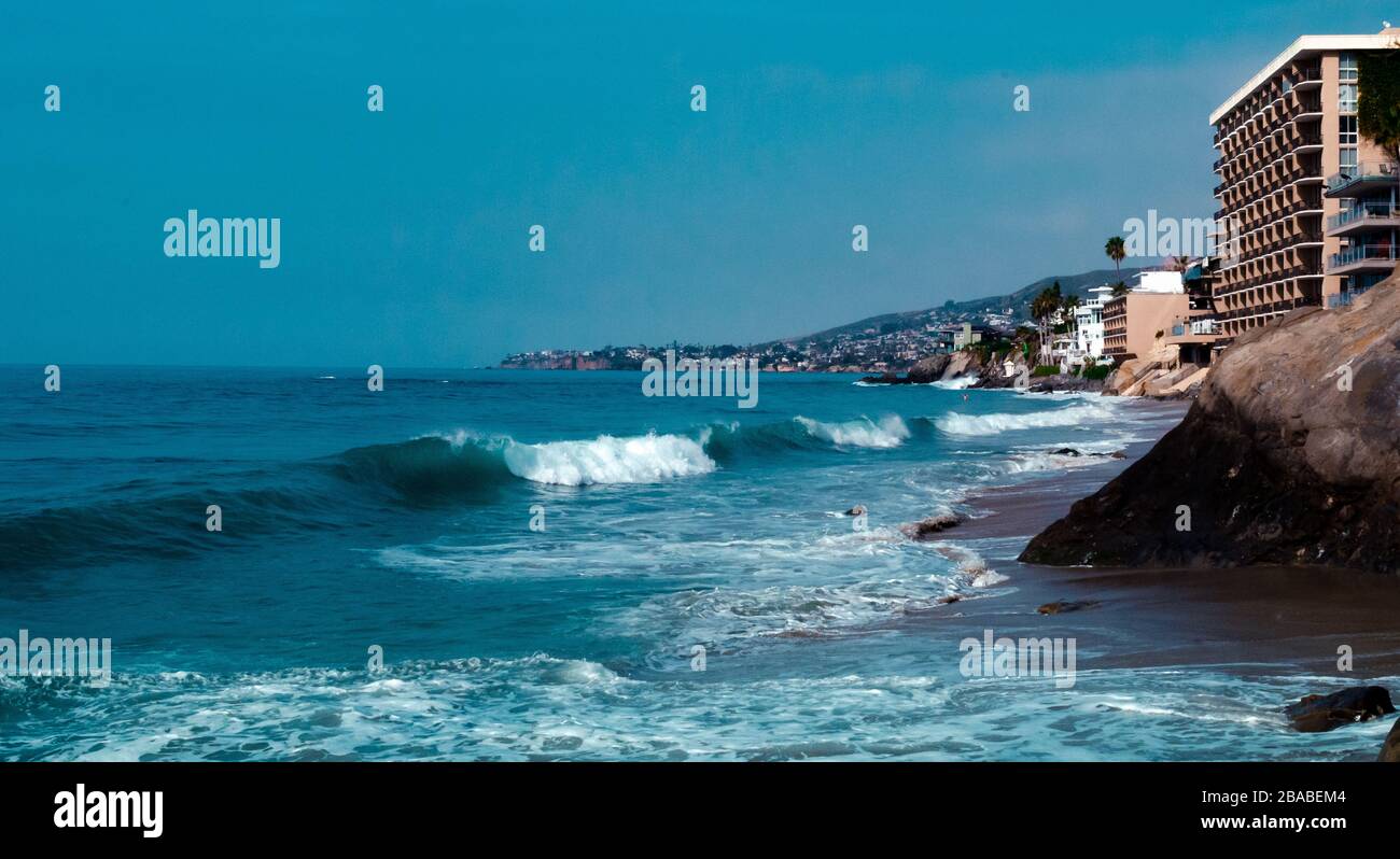 Laguna Nigel Pearl Beach Waves Ocean Beaches Surfside Stock Photo - Alamy
