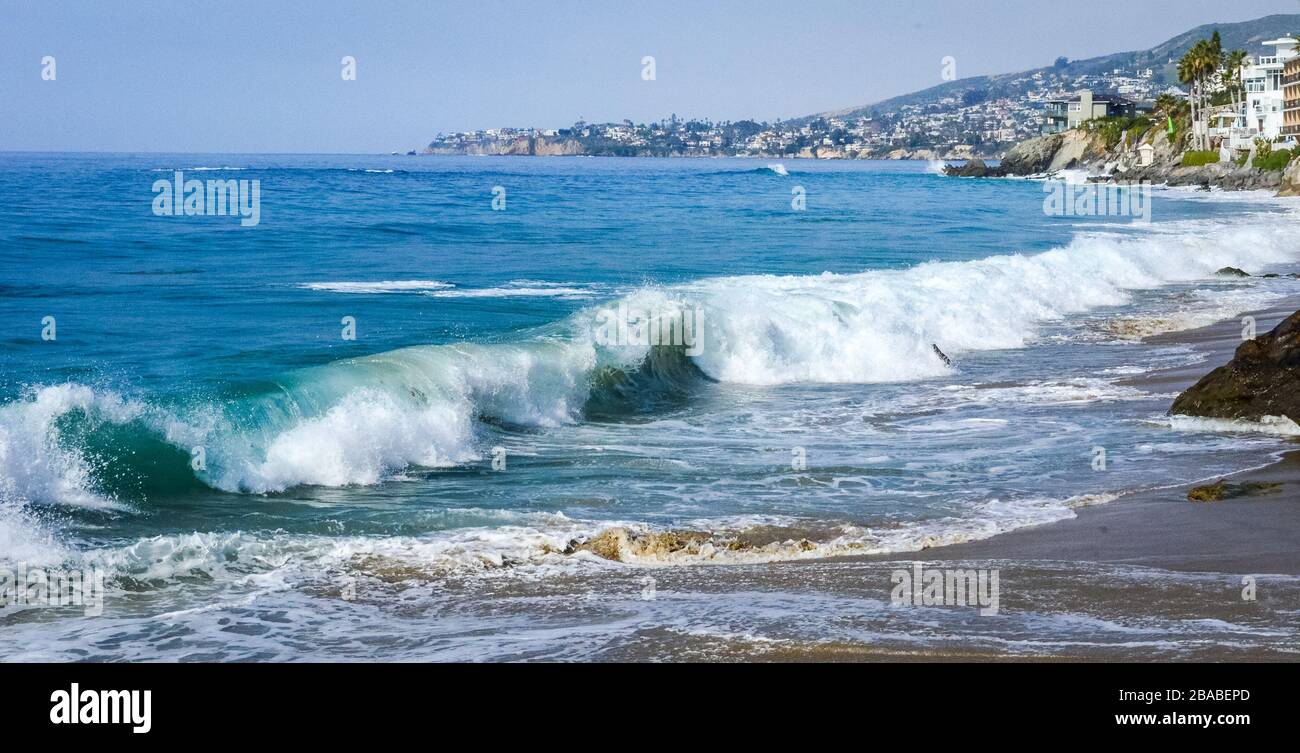 Laguna Nigel Pearl Beach Waves Ocean Beaches Surfside Stock Photo - Alamy