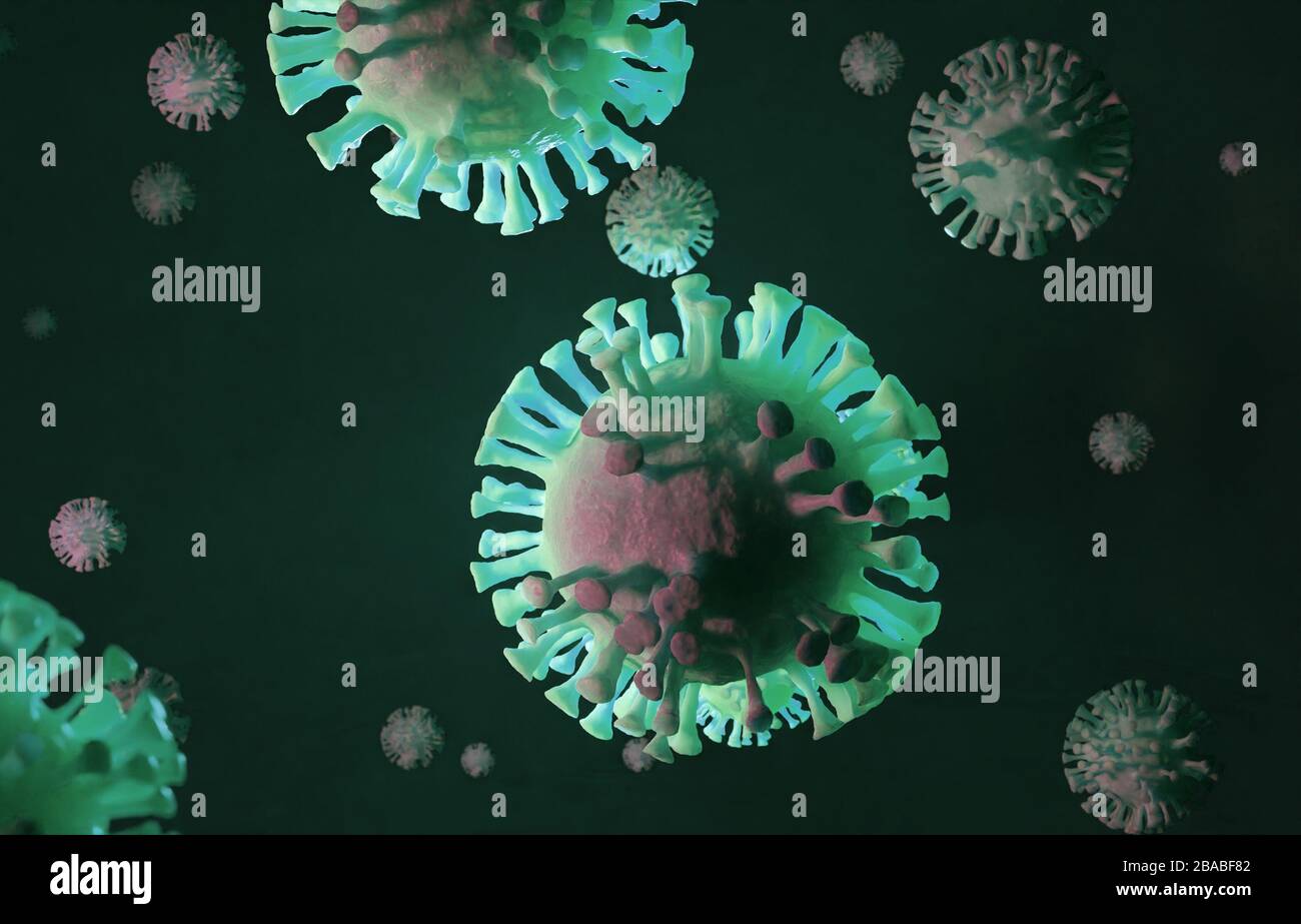 3d covid-19 coronavirus Chinese microscopic superbug bacterial ...