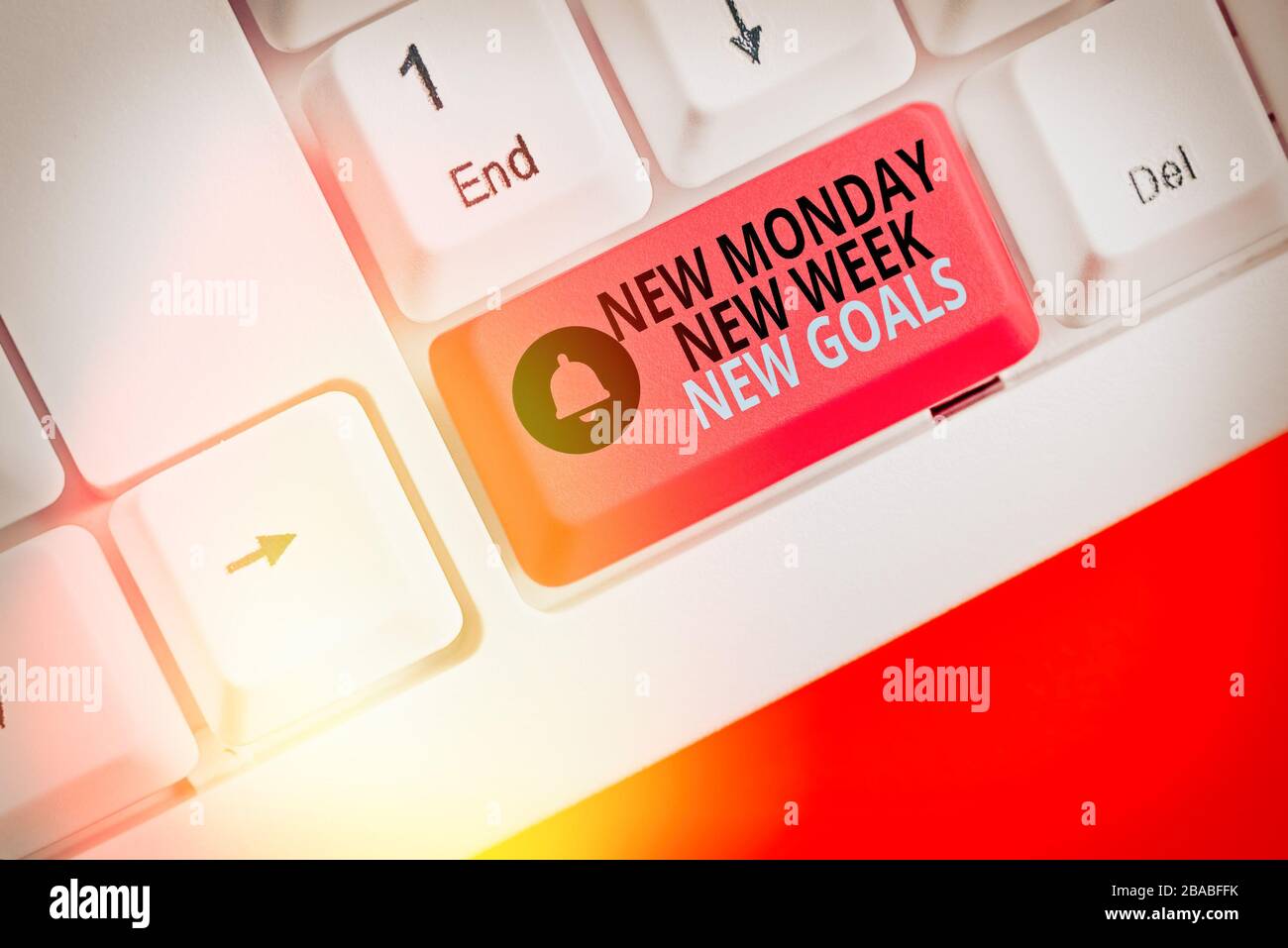 Word writing text New Monday New Week New Goals. Business photo showcasing goodbye weekend ...