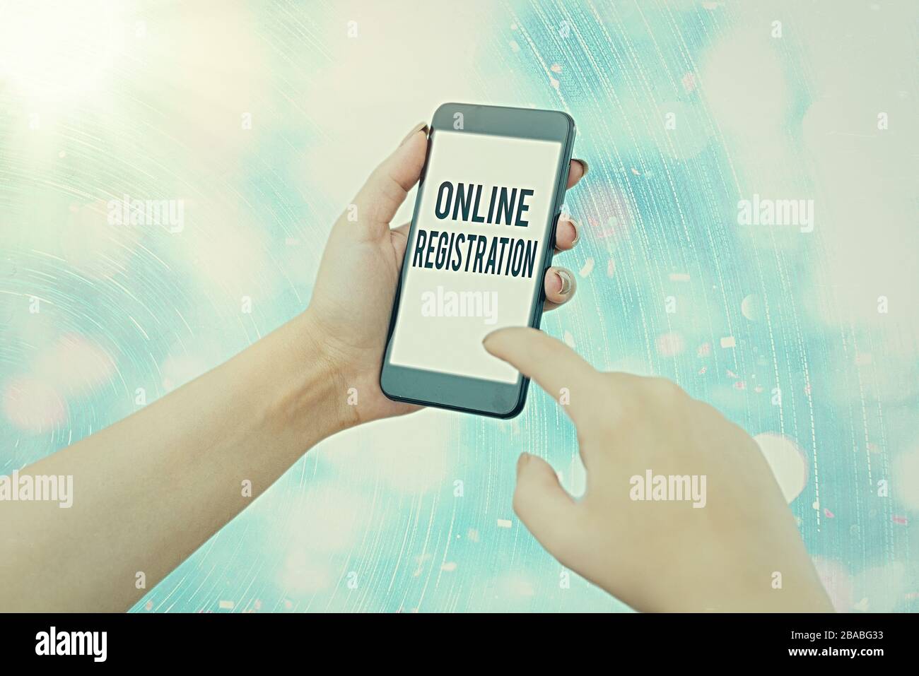 Conceptual hand writing showing Online Registration. Concept meaning ...