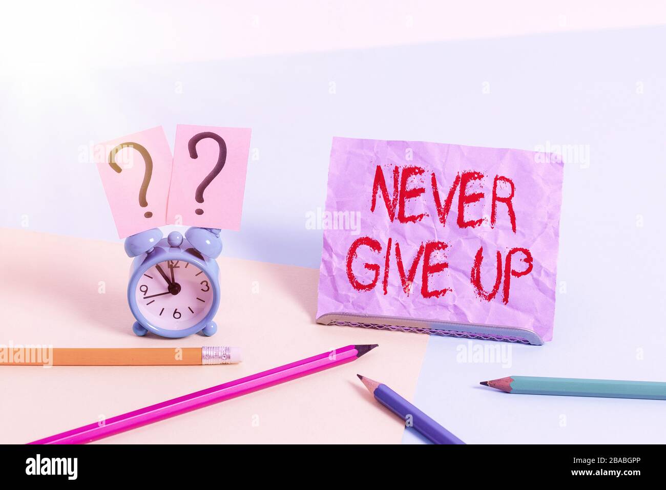 Text sign showing Never Give Up. Business photo showcasing be ...