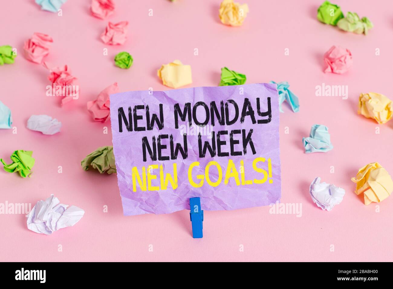 Word writing text New Monday New Week New Goals. Business photo ...