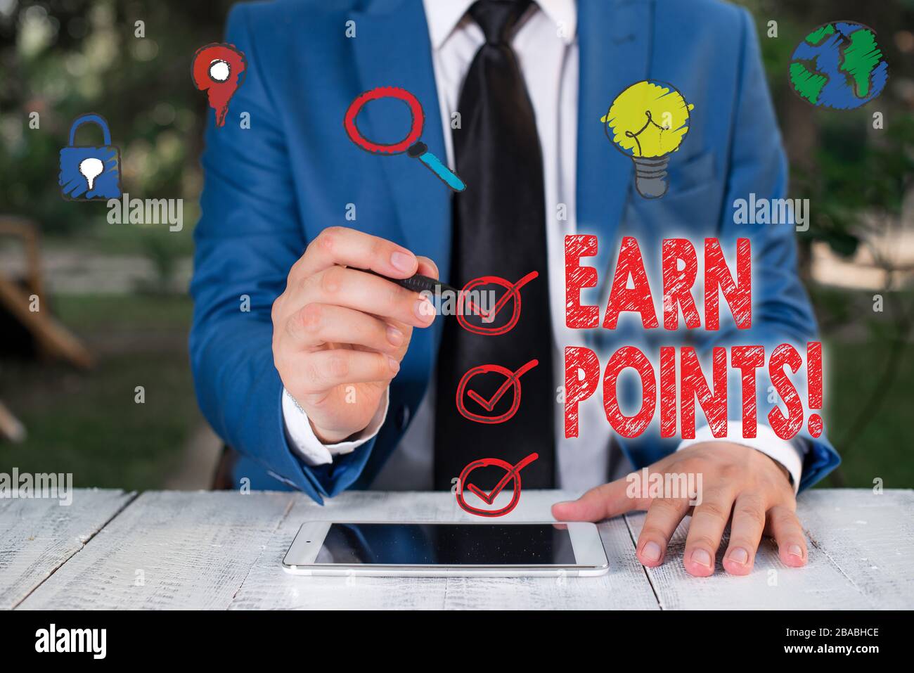 Conceptual hand writing showing Earn Points. Concept meaning collecting ...