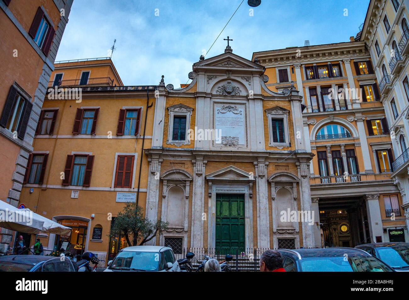 Architectural buildings and urban view in the center of Rome city ...