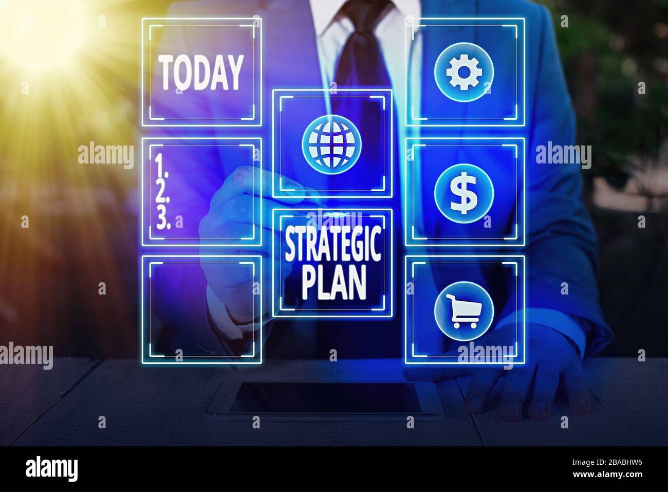 Text sign showing Strategic Plan. Business photo showcasing a ...