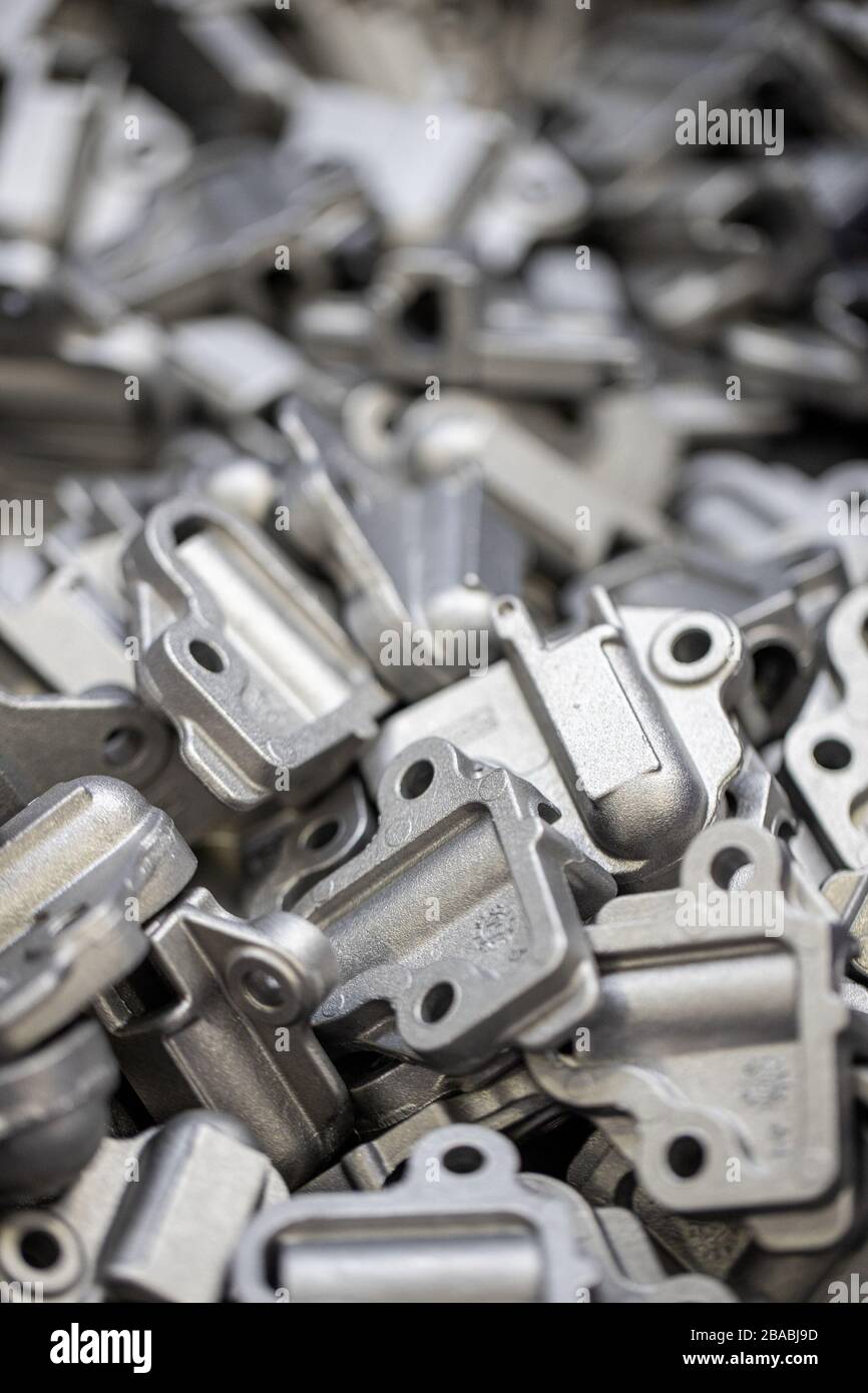 Aluminium parts for the automotive and industrial fields Stock Photo ...
