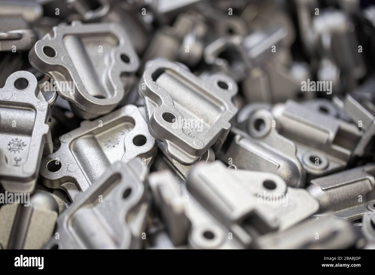 Aluminium parts for the automotive and industrial fields Stock Photo ...