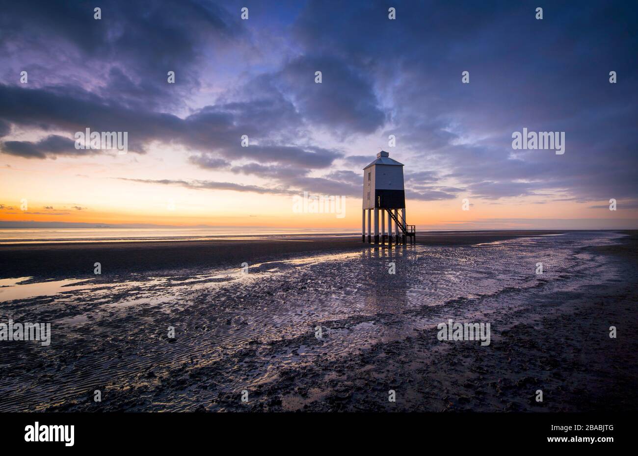 A general view of Burnham on Sea lighthouse Stock Photo - Alamy
