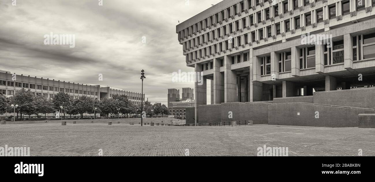 Boston City Hall, Government Plaza, Boston, Massachusetts, USA Stock ...
