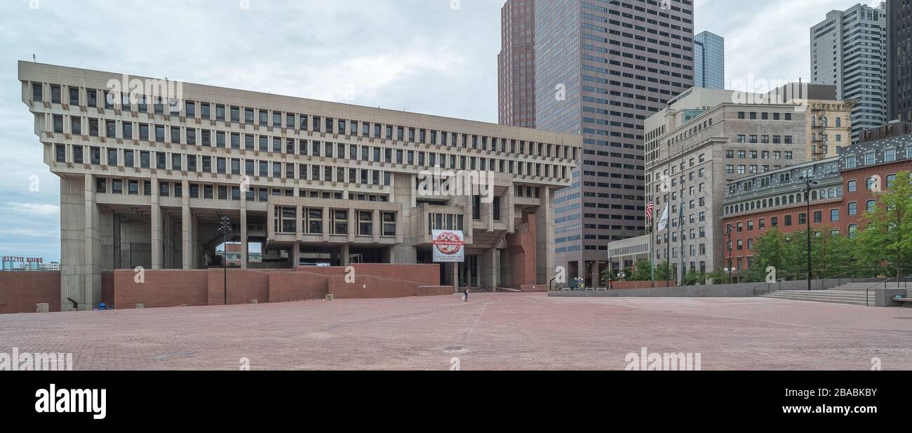 Boston city hall hi-res stock photography and images - Alamy