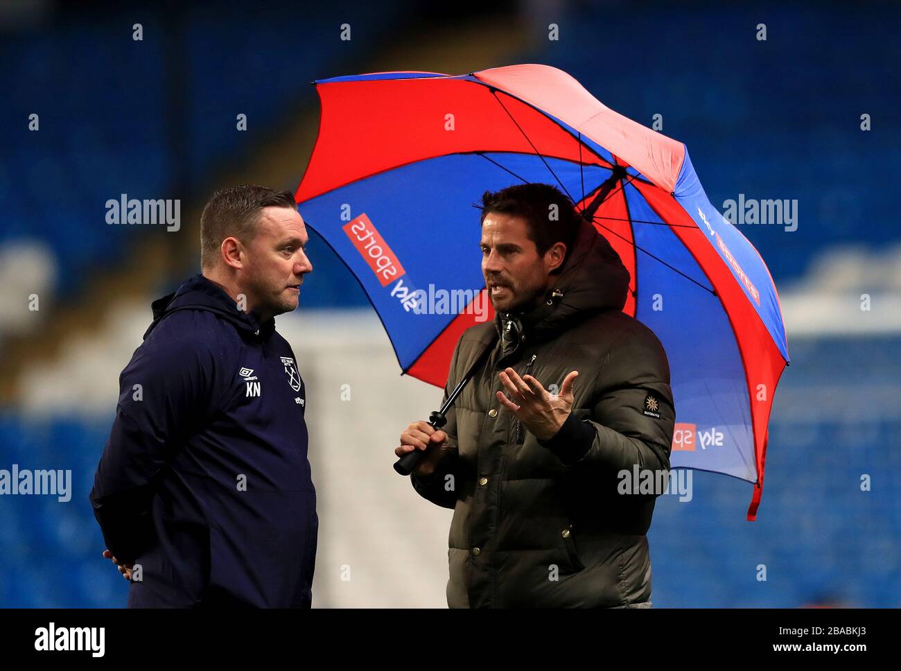 West Ham United first team coach Kevin Nolan (left) with Sky Sports ...