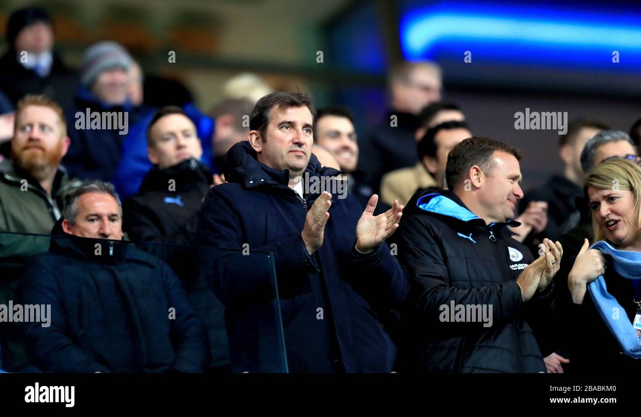 Manchester City Chief Executive Officer Ferran Soriano in the stands ...