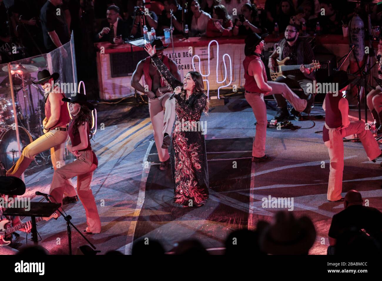 Yuridia en el palenque de la Expogan Sonora 2019.(Foto: Luis Gutierrez ...