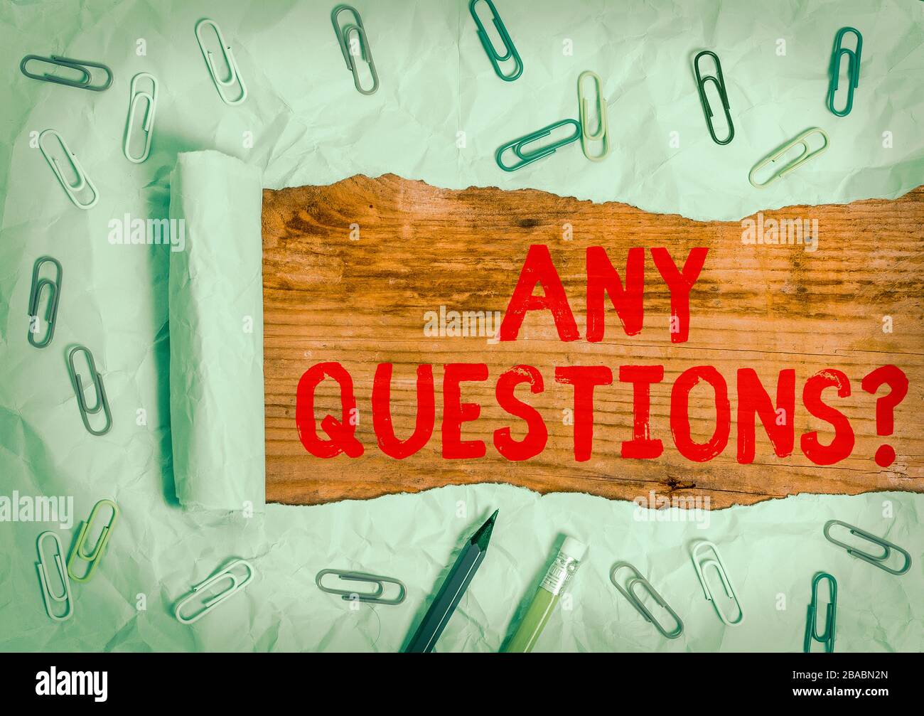 Handwriting text Any Questions Question. Conceptual photo you say write ...