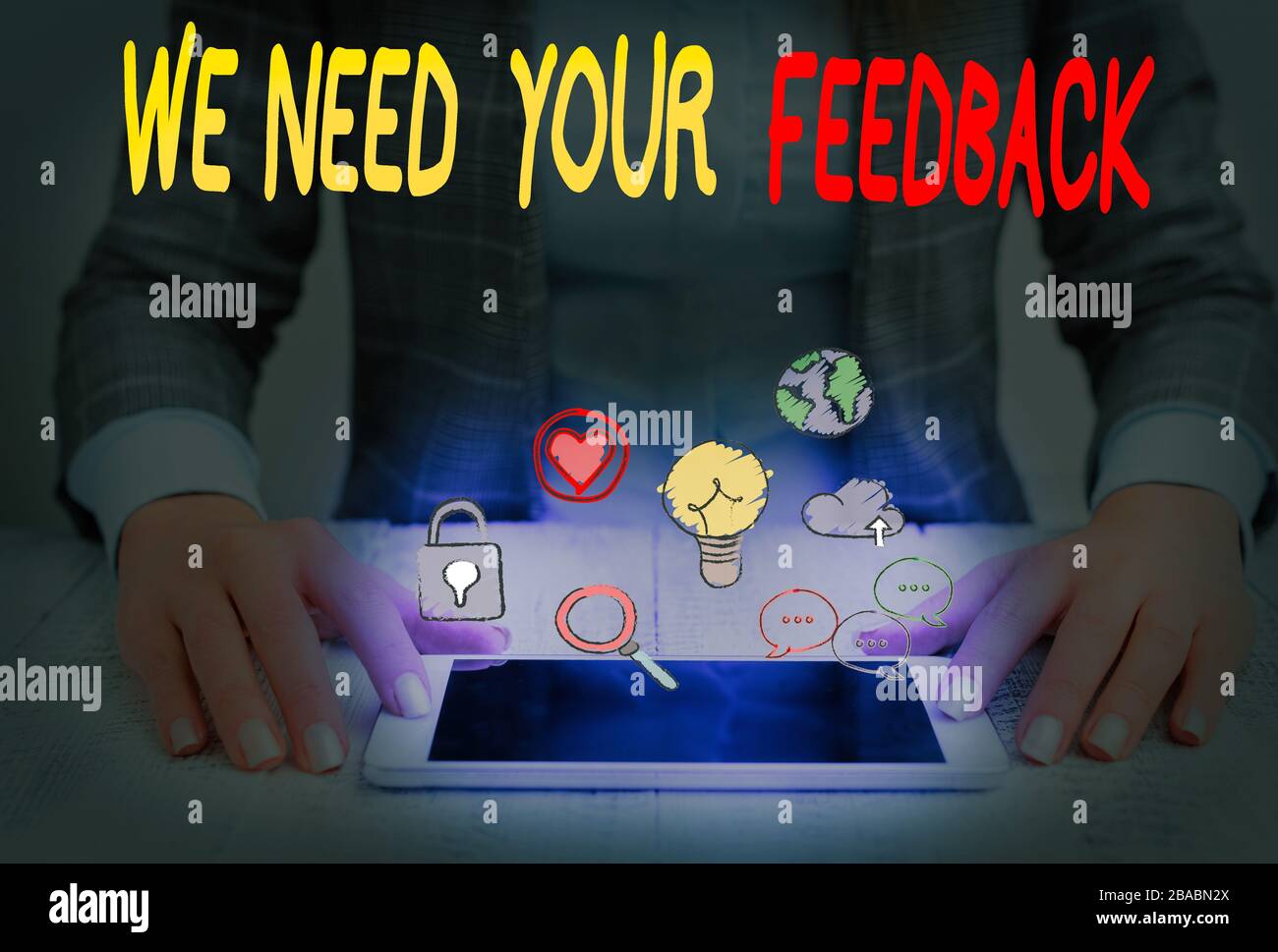 Conceptual hand writing showing We Need Your Feedback. Concept meaning ...