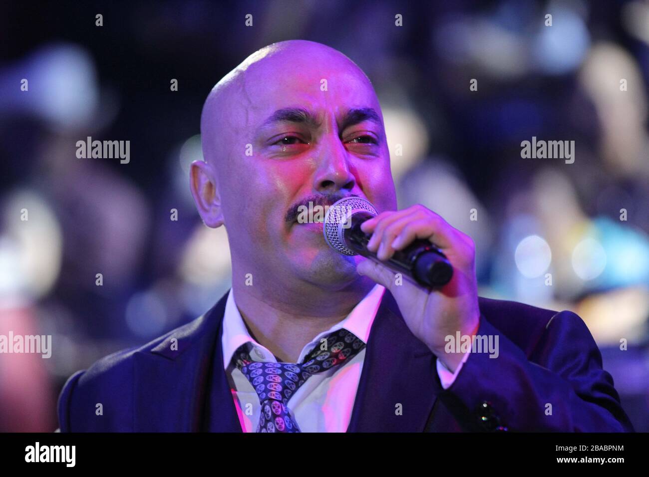 Lupillo Rivera durante su concierto en el Palenque de la Expogan, el 10 ...
