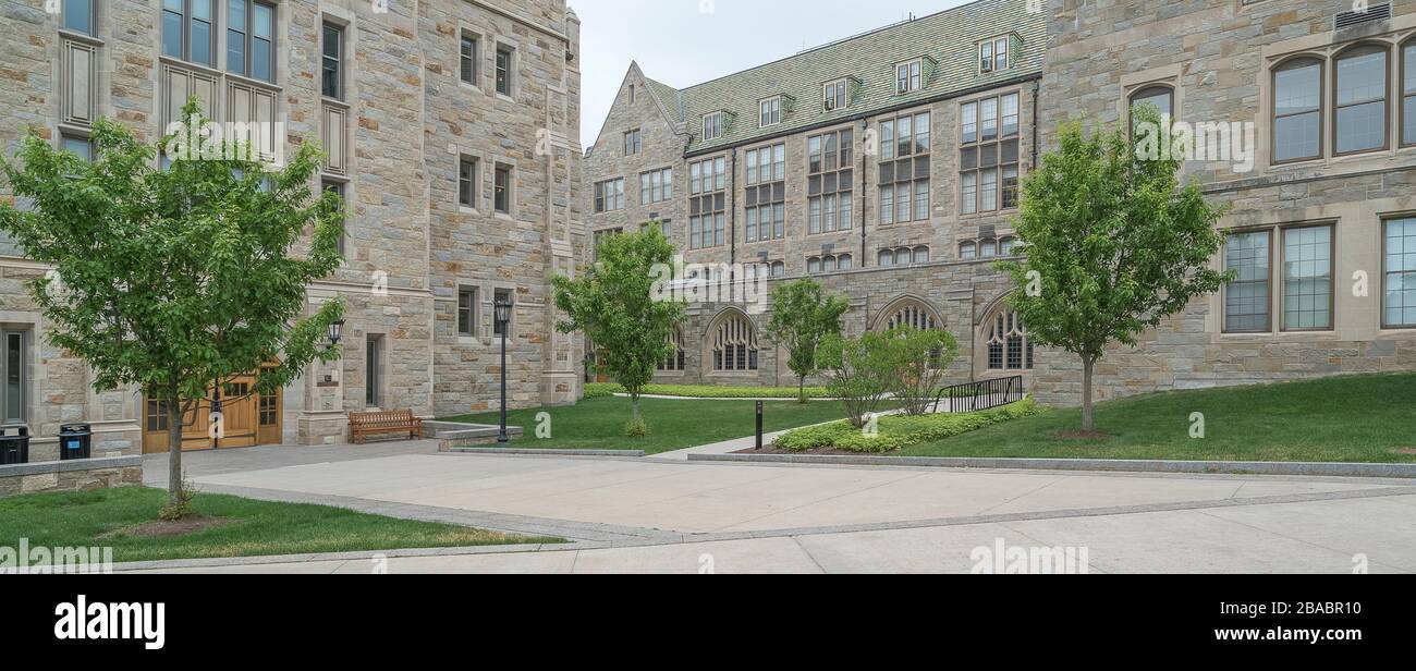 Buildings at Boston College, Chestnut Hill, Boston, Massachusetts, USA ...