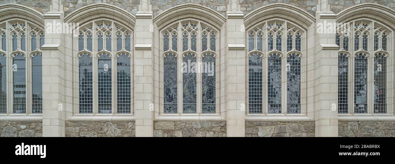 Building exterior, Boston College, Chestnut Hill, Boston, Massachusetts ...