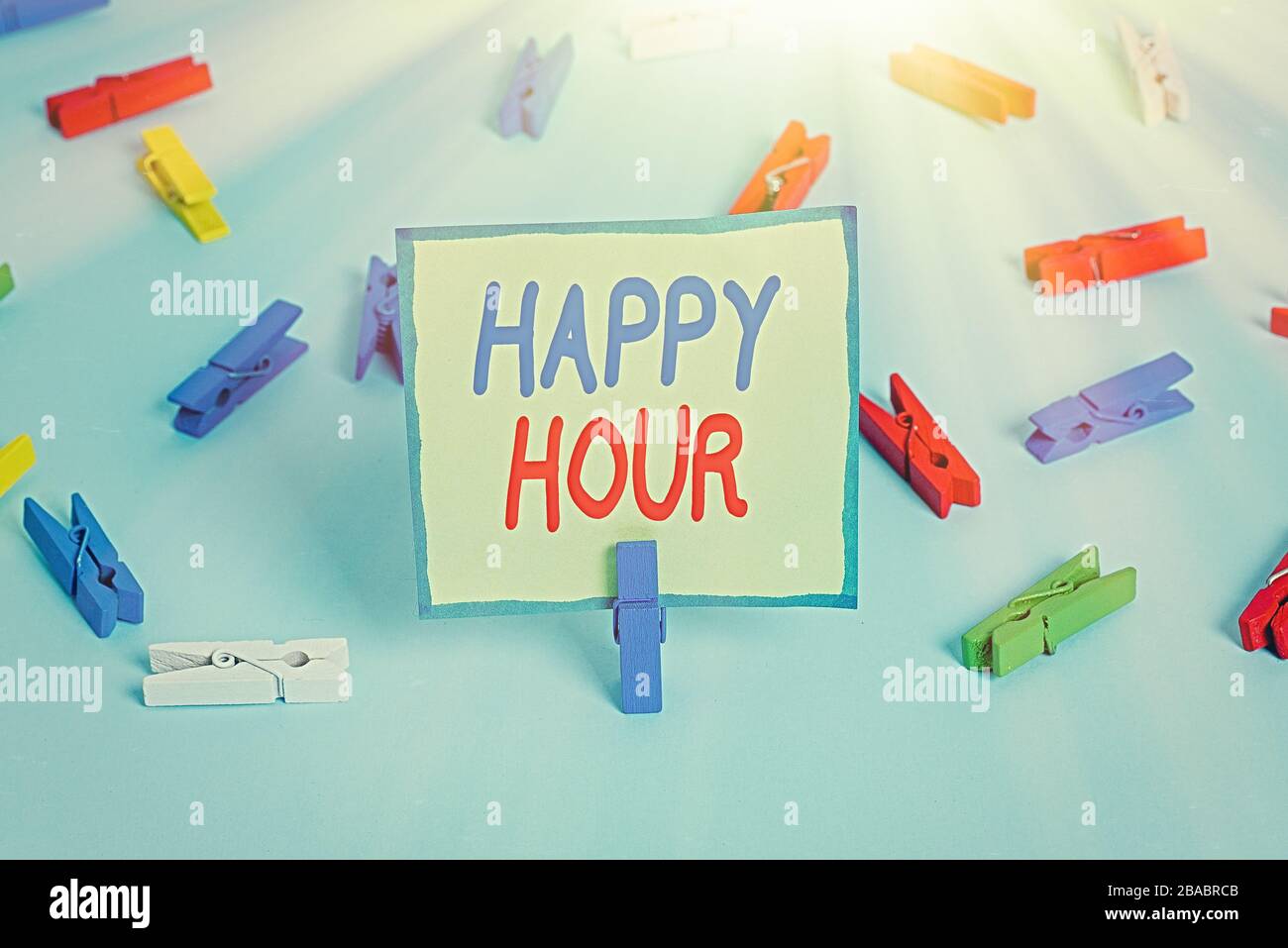 Conceptual hand writing showing Happy Hour. Concept meaning when drinks ...