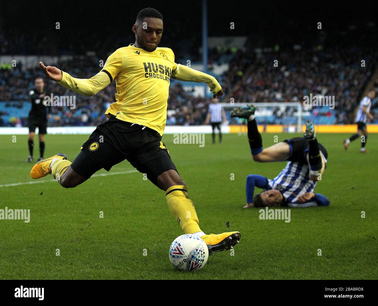 Sheffield Wednesday's Adam Reach is seen upside down after being ...