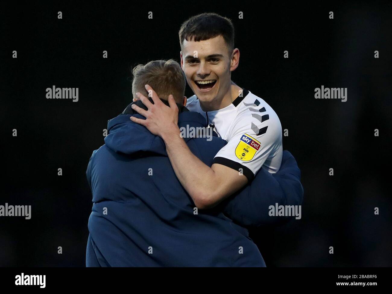 Coventry City's Michael Rose celebrates at full-time Stock Photo - Alamy