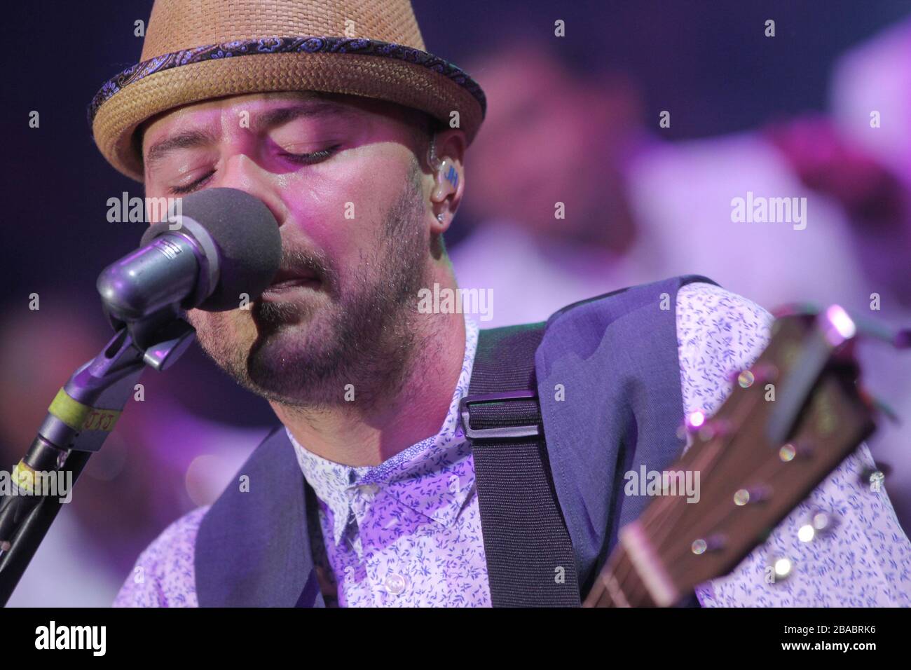 Jesse & Joy durante su presentación en el Palenque de la Expogan, el 28 ...