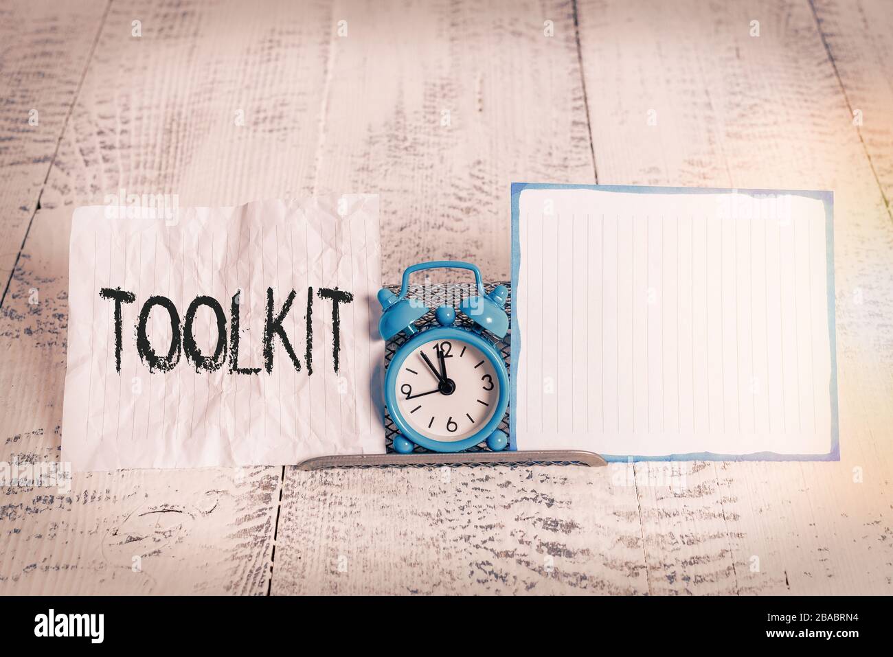 Conceptual hand writing showing Toolkit. Concept meaning set of tools ...