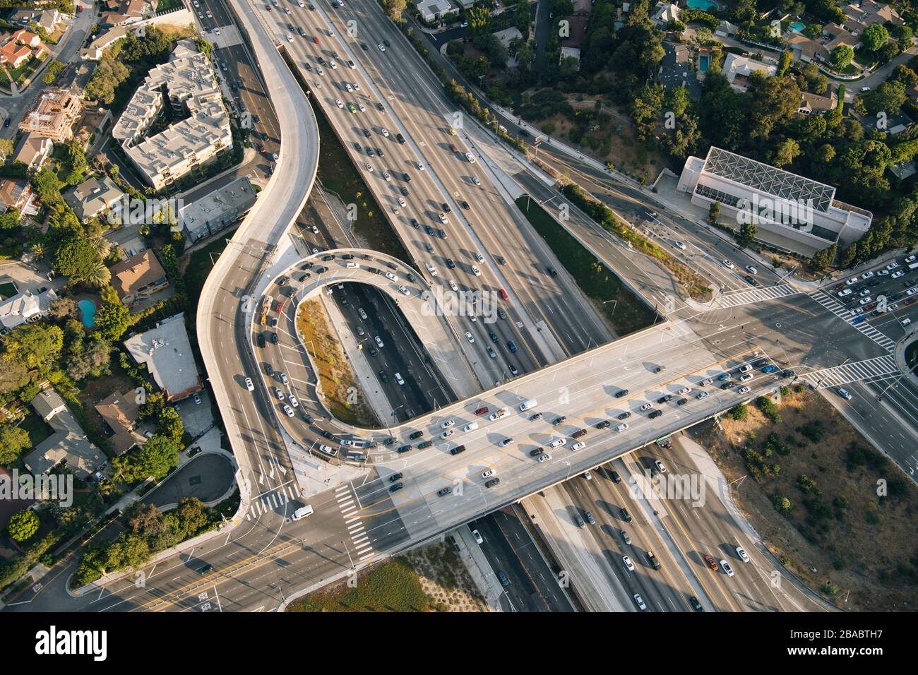 Traffic on city overpass, Los Angeles, California, USA Stock Photo - Alamy
