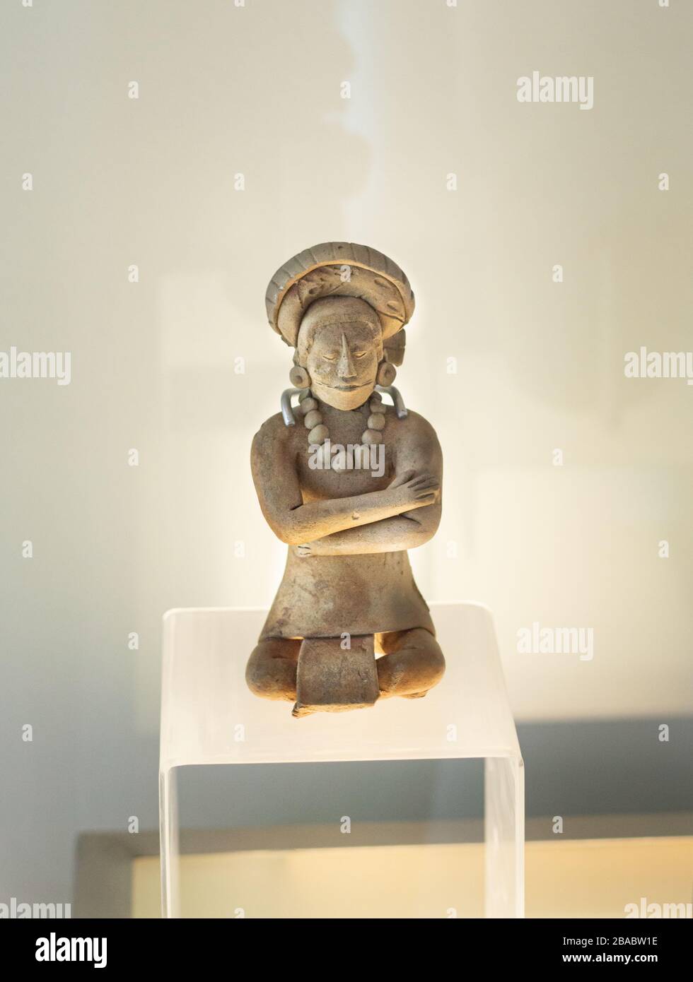 Maya figure of a seated man made out of Jaina from the late classic ...