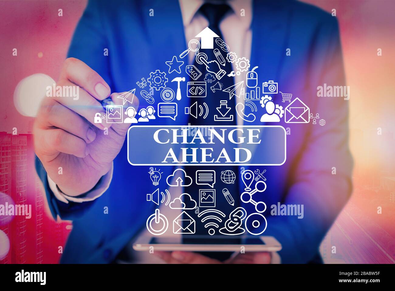 Handwriting text writing Change Ahead. Conceptual photo to replace with ...