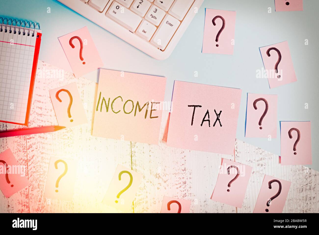 Text sign showing Income Tax. Business photo showcasing Annual charge ...